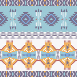 Colorful aztec seamless pattern ethnic geometric Vector Image