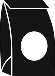 Paper packet icon flat style Royalty Free Vector Image