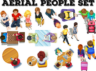 People Sitting Top View Vector Images (over 960)