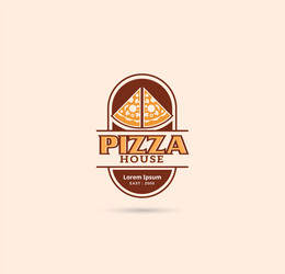 Pizza shop logo design Royalty Free Vector Image