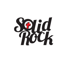 Solid rock concept design Royalty Free Vector Image