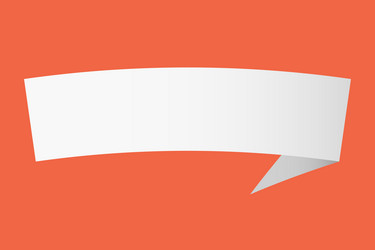 White blank folded ribbon banner Royalty Free Vector Image