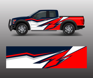 Truck wrap design sticker and decal Royalty Free Vector