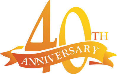 40 years ribbon anniversary Royalty Free Vector Image