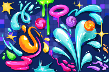 Rainbow Slime Vector Images (over 160)