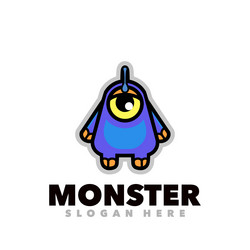 Monster cartoon logo Royalty Free Vector Image
