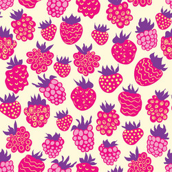 Raspberry seamless pattern Royalty Free Vector Image