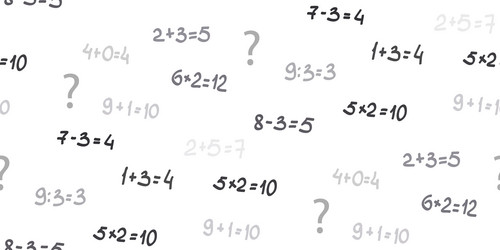 Solve mathematics examples seamless pattern Vector Image