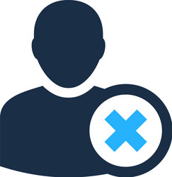 Block user logo icon design Royalty Free Vector Image