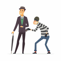 Safecracker - cartoon people characters Royalty Free Vector