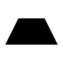 Trapezium geometric shape element symbol Vector Image