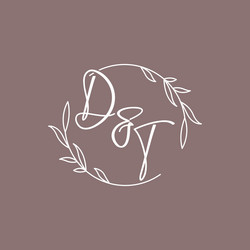 Initial letter dt monogram logo with simple Vector Image