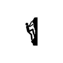 Wall climbing icon on white background Royalty Free Vector