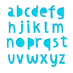 Paper cut font Royalty Free Vector Image - VectorStock