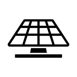 Solar panel black glyph icon Royalty Free Vector Image