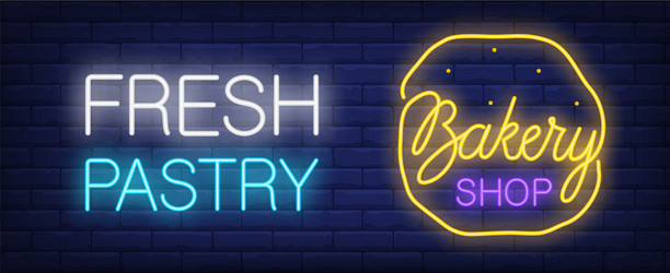 Baking with wire whisk neon sign bakery Royalty Free Vector