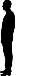 Man Standing Sideways Silhouette