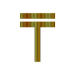 Kazakhstani tenge symbol Royalty Free Vector Image