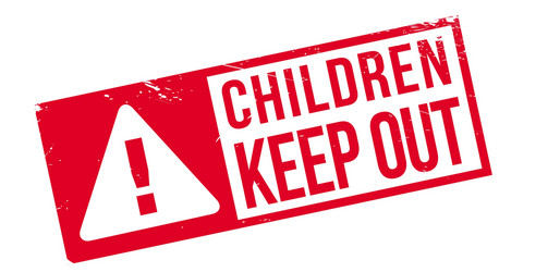 Children keep out rubber stamp Royalty Free Vector Image