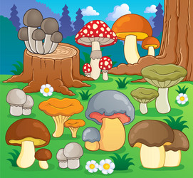 Mushroom theme collection 1 Royalty Free Vector Image