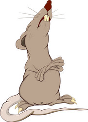 Flat icon of small mouse domestic rodent Vector Image