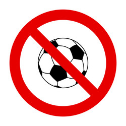 Soccer ball and attention sign Royalty Free Vector Image