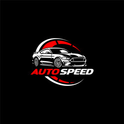 Auto car logo concept in black background Vector Image