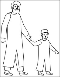 Printable helping the poor coloring page for kids Vector Image