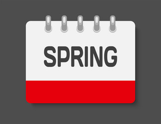 Square icon page calendar - season spring Vector Image