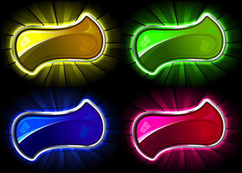 Chrome web design elements Royalty Free Vector Image