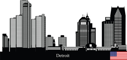 Detroit Skyline Outline Vector Images (over 100)