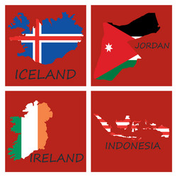 World map-countries in color on white background Vector Image