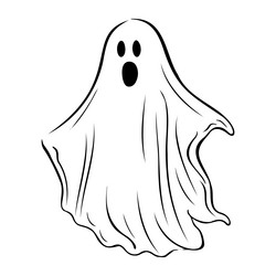 Cute kid cartoon wearing ghost costume Royalty Free Vector