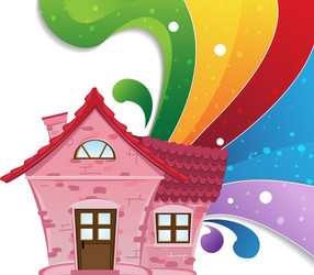 Rainbow House Vector Images (over 4,100)