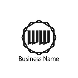 Initial letter ww logo template design Royalty Free Vector
