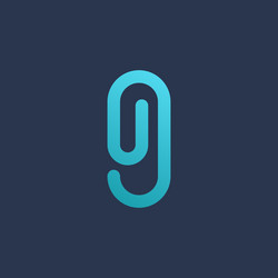 Letter g number 9 clip logo icon design template Vector Image