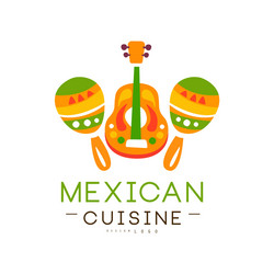 Mexican restaurant logo design authentic Vector Image