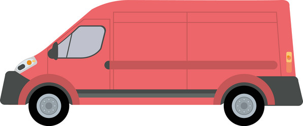Red van vehicle transport isolated icon Royalty Free Vector