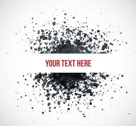 Grunge ink splatter ribbon frame spray graffiti Vector Image