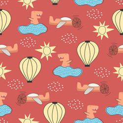 Planets in outer space cartoon flat seamless Vector Image