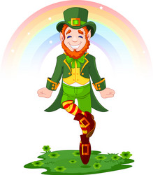 Leprechaun presenting Royalty Free Vector Image