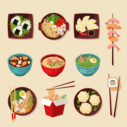 Chinese cuisine Royalty Free Vector Image - VectorStock