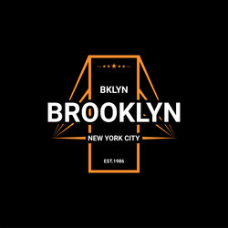 Brooklyn writing design suitable for screen Vector Image