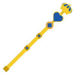 Colored royal staff icon Royalty Free Vector Image