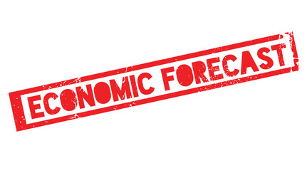Economic forecast rubber stamp Royalty Free Vector Image