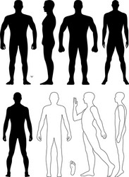 Men Side Full Body Vector Images (95)