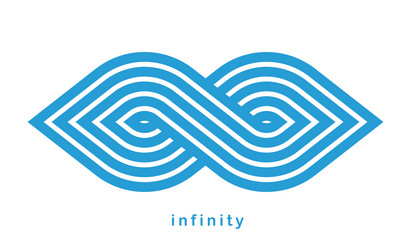 Infinity symbol linear style sign isolated Vector Image