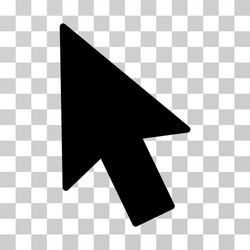 Mouse cursor rounded icon Royalty Free Vector Image