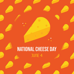 National cheese day greeting card Royalty Free Vector Image