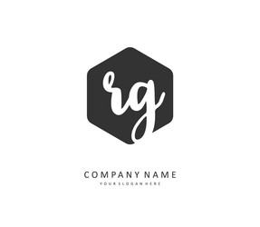 Rg initial letter handwriting and signature logo Vector Image